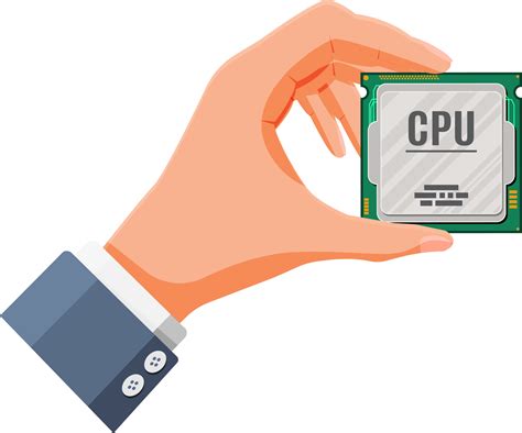 Computer Processor Chip In Hand 35715640 Png