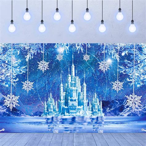 Frozen Birthday Backdrop For Girls Birthday Party