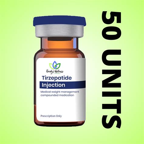 Tirzepatide Injections 5mg 50 Units Week 2 Ml 4 Weeks Brady