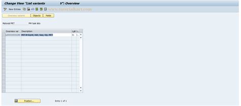 Opgp Sap Tcode Material Prt Maintenance Task List