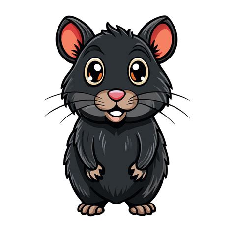 Cartoon Black Rat