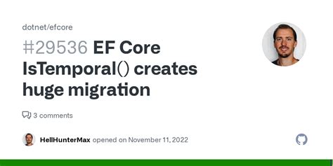 Ef Core Istemporal Creates Huge Migration · Issue 29536 · Dotnet