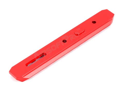Ris Rails For M Lok Cnc Ris Mount Rail For M Lok System 128mm Red Airsoftprocz