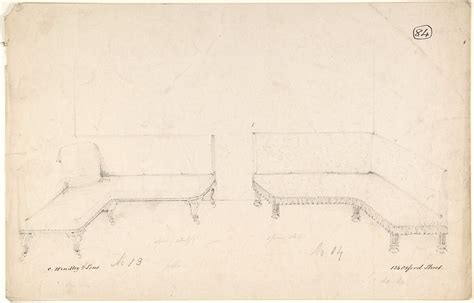 Charles Hindley And Sons Designs For Two Corner Couches The