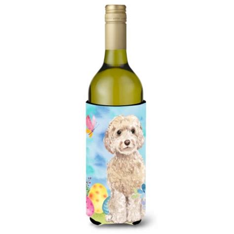 Champagne Cockapoo Easter Wine Bottle Beverge Insulator Hugger 1