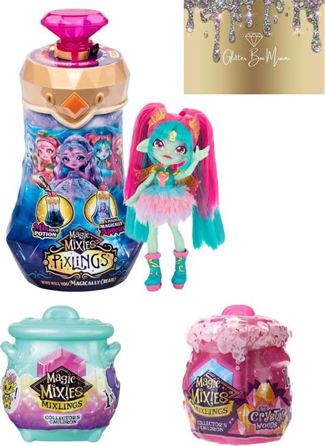 Glitter Box Miami Magic Mixies Pixlings Amber The Dragon Pixling