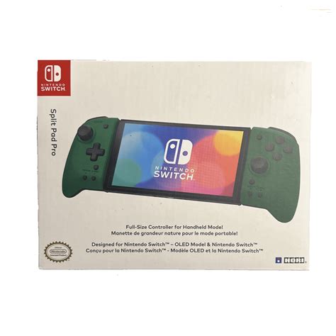 Buy Nintendo Switch Split Pad Pro Green Ergonomic Controller For Handheld Mode By Hori