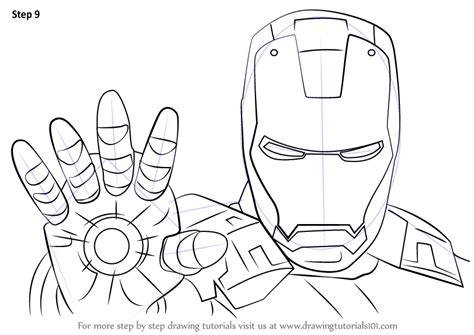 how to draw iron man face iron man step by step