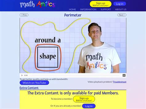 Math Antics Perimeter Instructional Video For 3rd 8th Grade Lesson