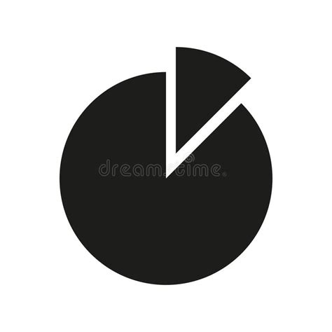 Pie Chart Black Vector Icon On White Background Stock Vector Illustration Of Isolated Finance