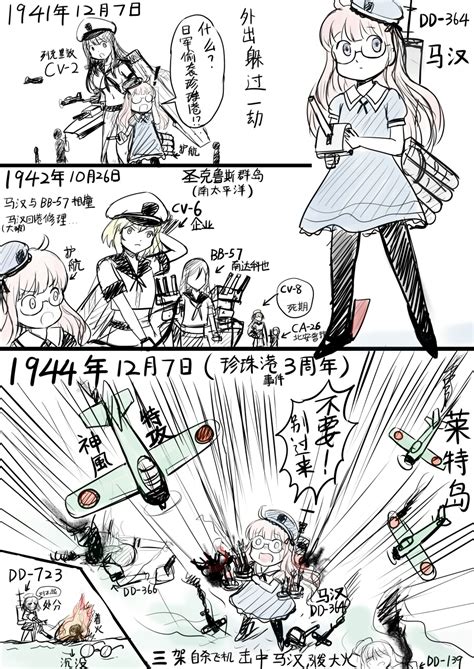 Y Ssanoha Enterprise Pacific Lexington Warship Girls R Uss Enterprise Cv Uss Mahan