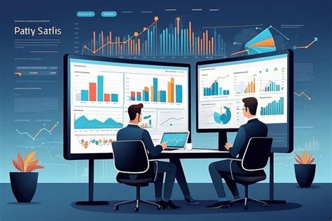 Premium Photo Flat Vector Design Statistical And Data Analysis For Business Finance Investment