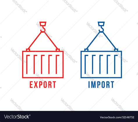 Cargo Container Like Export And Import Royalty Free Vector