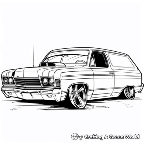 Lowrider Car Coloring Pages Sketch Coloring Page