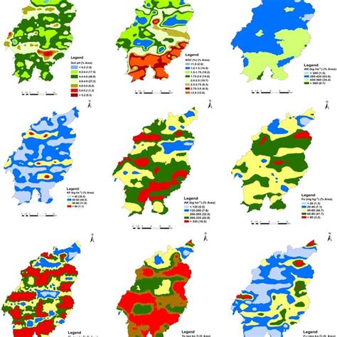 3 Spatial Distribution Map Of Soil Properties In The Study Area Ak