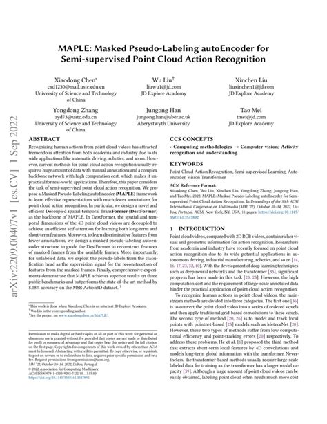 Maple Masked Pseudo Labeling Autoencoder For Semi Supervised Point Cloud Action Recognition