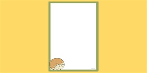 Simple Blank Bread Roll Page Border Page Borders Twinkl