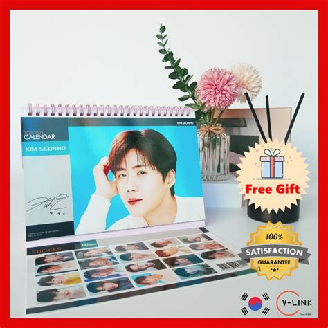 Korean Actor Kim Seon Ho 2022 2023 Photo Desk Calendar Pink Ver With