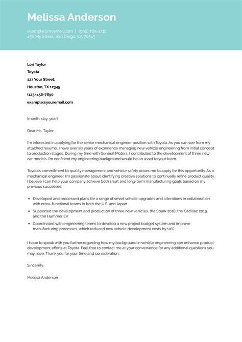 How To Write An Engineering Cover Letter