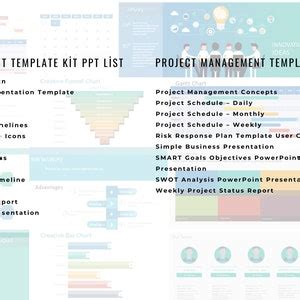 Project Management Template Kit Gantt Chart SWOT Analysis Risk Assessment Team To Do List