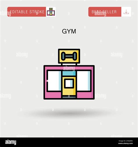 Gym Simple Vector Icon Stock Vector Image And Art Alamy