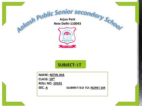 IT Project Class 10 PPTX