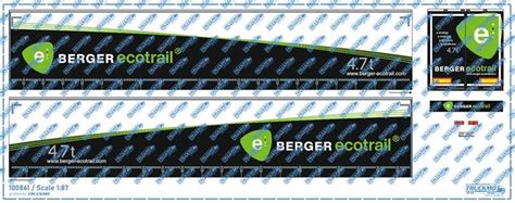 Truckmo Decals Berger Ecotrail Planenauflieger 100861