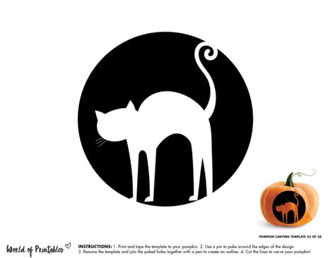 Printable Witch Cat Pumpkin Stencil Printable Stencils