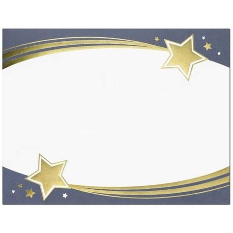 Shooting Stars Foil Certificates Certificate Design Template