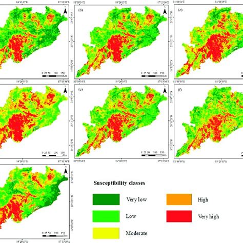 Forest Fire Susceptibility Maps Using A Fr B Cf C Nrf D í