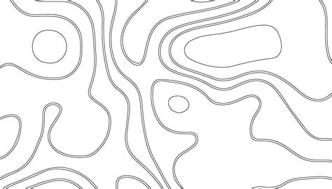 Minimalist Topographic Line Art Abstract Black Contour Map Design On