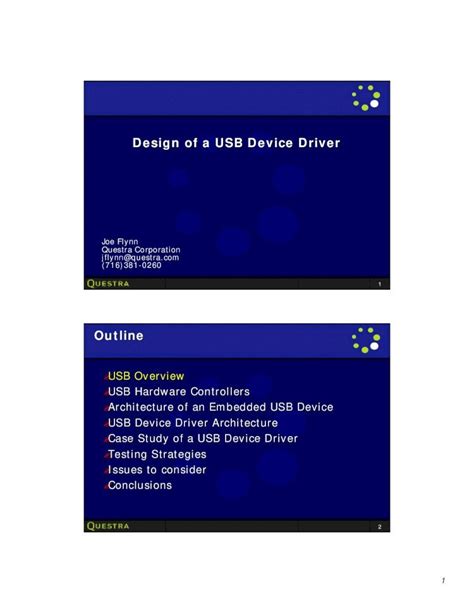 Pdf Design Of A Usb Device Driver Overview Dokumentips