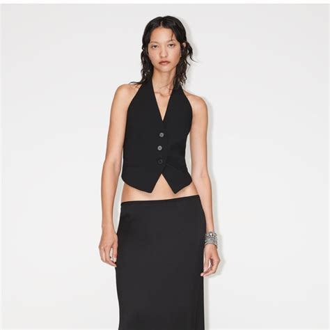 Zara Tops Nwt Zara Open Back Halter Vest Poshmark