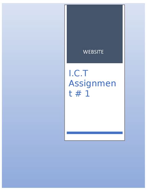 Ict Assignment 1 Practice Work Website Ic Assignmen T 1
