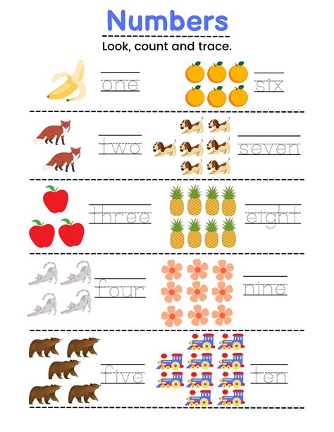 Preschool Pre K Kindergarten Printable Learning Bundle Shapes Numbers