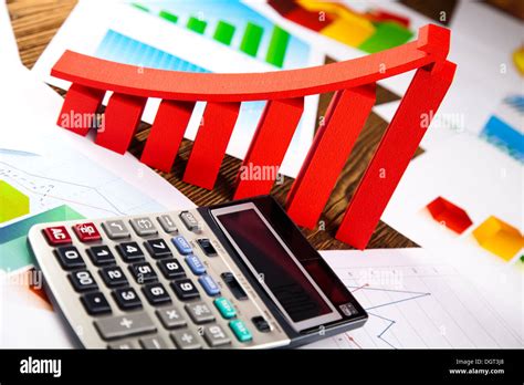 Diagram And Calculator Finance Concept Stock Photo Alamy