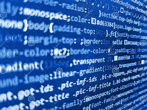 Lines Of Css Code Visible Programmer Typing New Lines Of Html Code