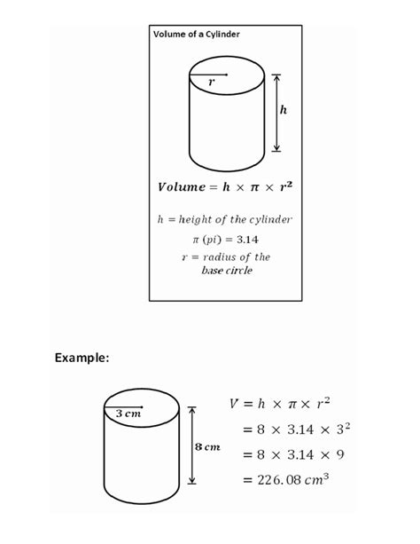 How To Calculate The Volume Of A Cylinder 4 Steps With Pictures