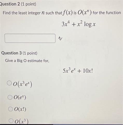 Solved Question Point Find The Least Integer N Such Chegg