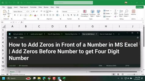 How To Add Zeros In Front Of A Number In Ms Excel Add Zeros Before