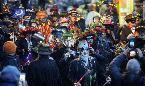 Thousands Celebrate Midwinter Solstice At Montol Festival In Penzance
