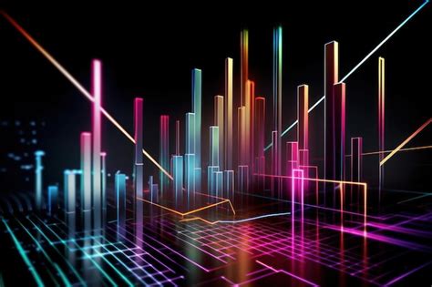 Premium Ai Image Abstract Colorful Chart Business Graphs Generative Ai