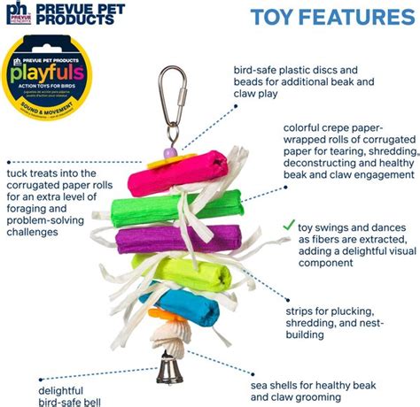 Prevue Pet Products Playfuls Pixie Sticks Bird Toy Multicolor