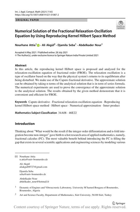 Numerical Solution Of The Fractional Relaxation Oscillation Equation By Using Reproducing Kernel