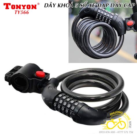 Dây Khóa 5 Số đổi Mã Xe đạp Tonyon Ty566 Xe đạp Phượng Dũng