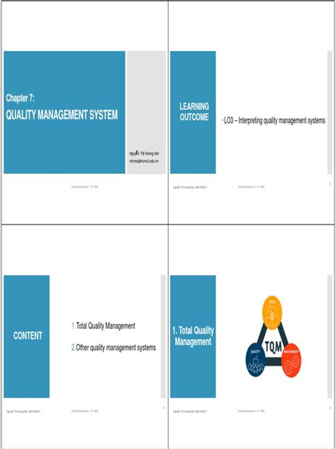 Chapter 7 Qms Pdf Quality Management System Quality Management