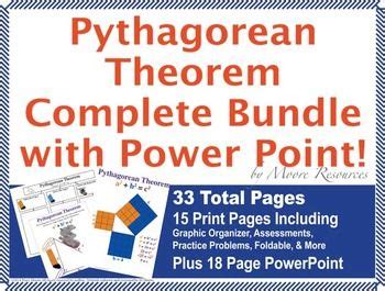 Pythagorean Theorem Ultimate BUNDLE With Power Point Probability Lessons Pythagorean Theorem