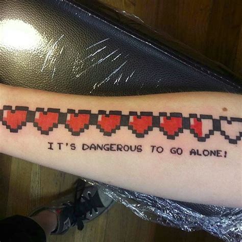 Minecraft Hearts Tattoo