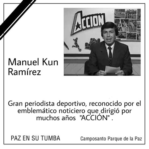 El Periodista Manuel Kun Ramírez Parque De La Paz