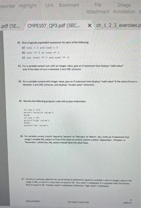 Solved Give A Logically Equivalent Expression For Each Chegg